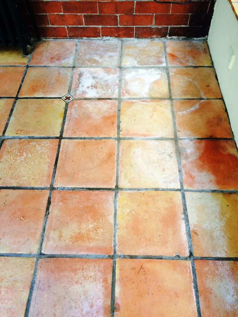 Stained Terracotta Tiled Conservatory Renovated in Lancashire – Tiling ...