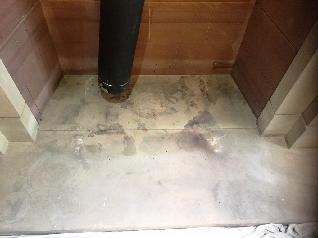 Flood Damaged Limestone Fireplace Hearth Renovated in Lancashire ...