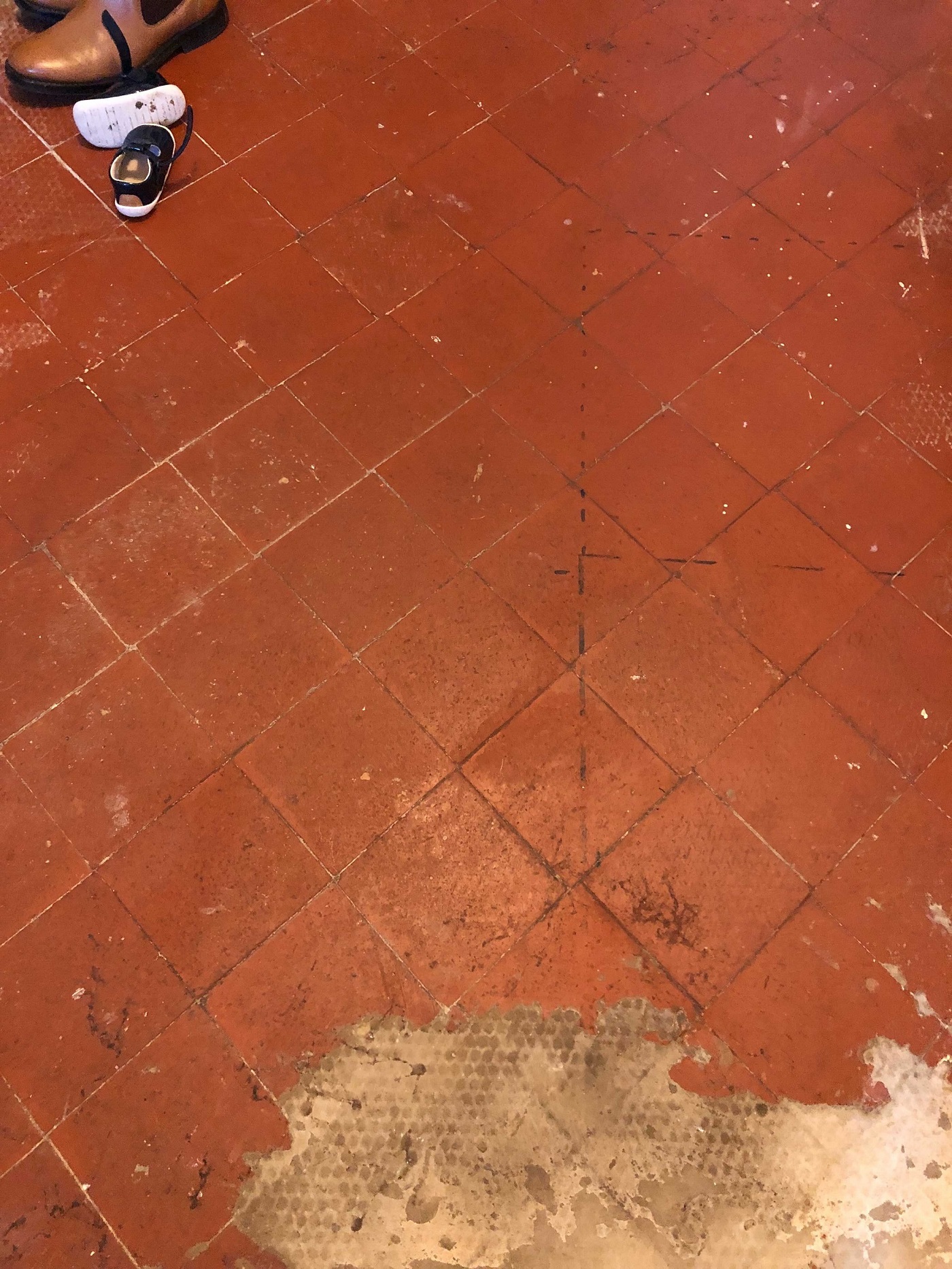 Extending and Restoring a Quarry Tiled Hallway Floor in Blakedown ...