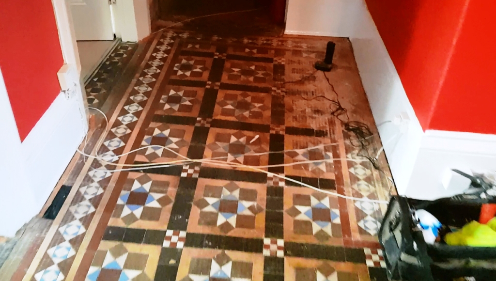 Restoration and Repair of Old Victorian Hallway Tiled Floor in ...