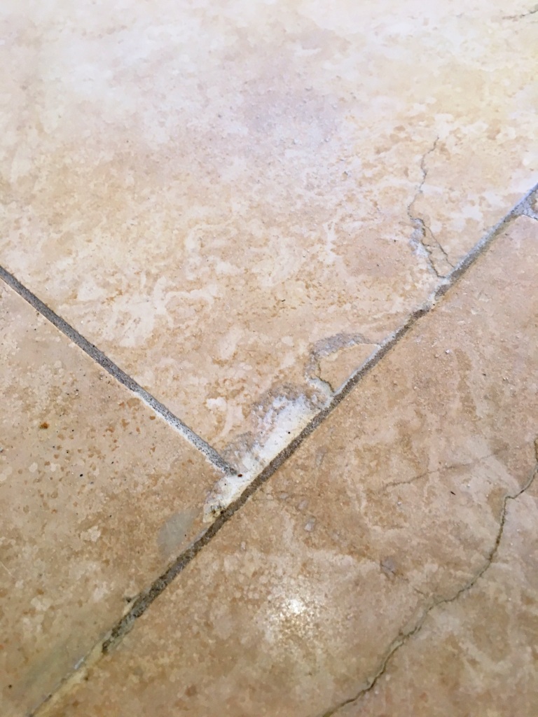 Replacing Cracked Travertine Floor Tiles in a Cobham Kitchen – Tiling ...